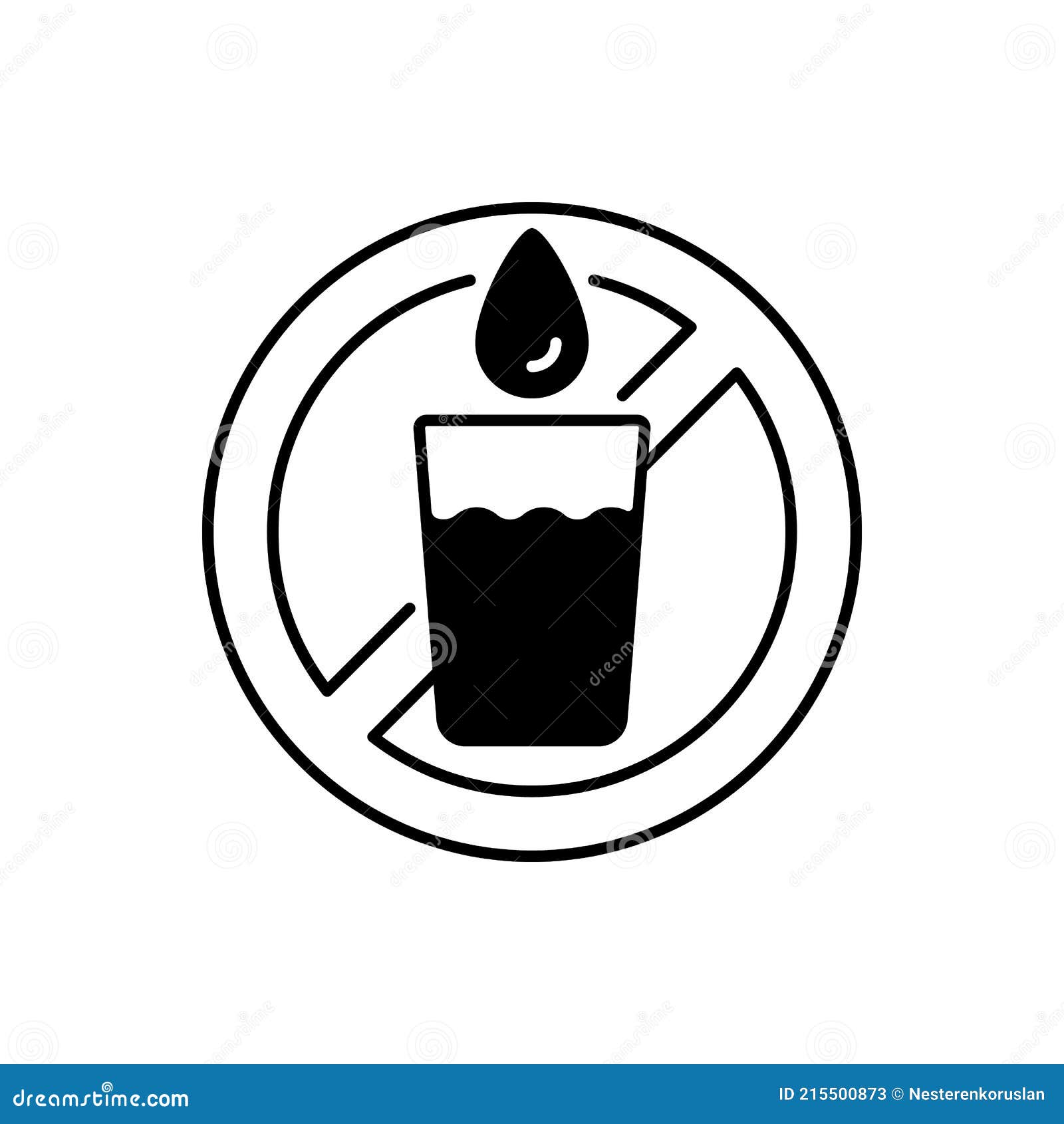 Emergency Drinking Water Symbol Sign ,Vector Illustration, Isolate On ...