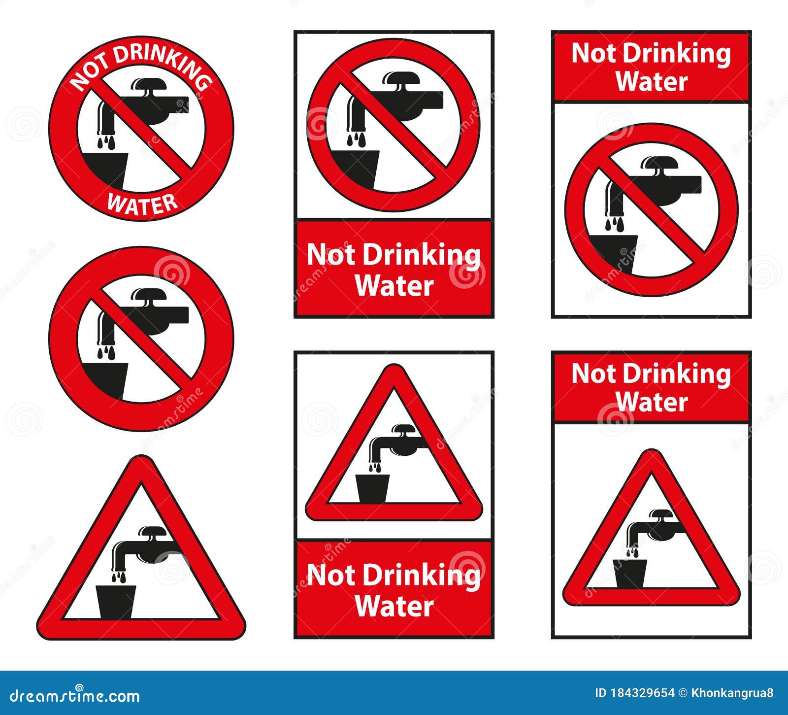 Not Drinking Water Symbol Sign Isolated on White Background Stock ...