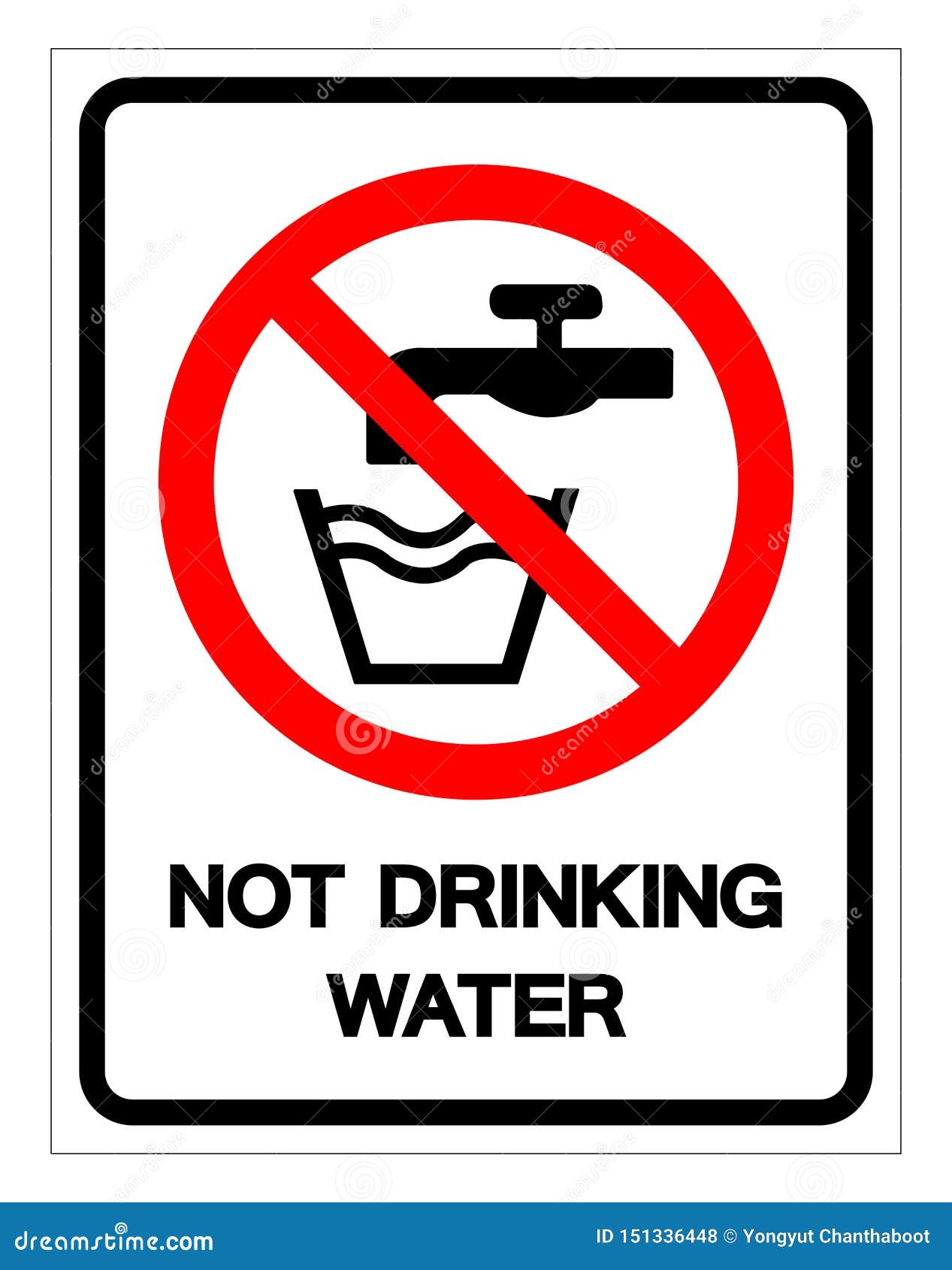 Not Drinking Water Sign