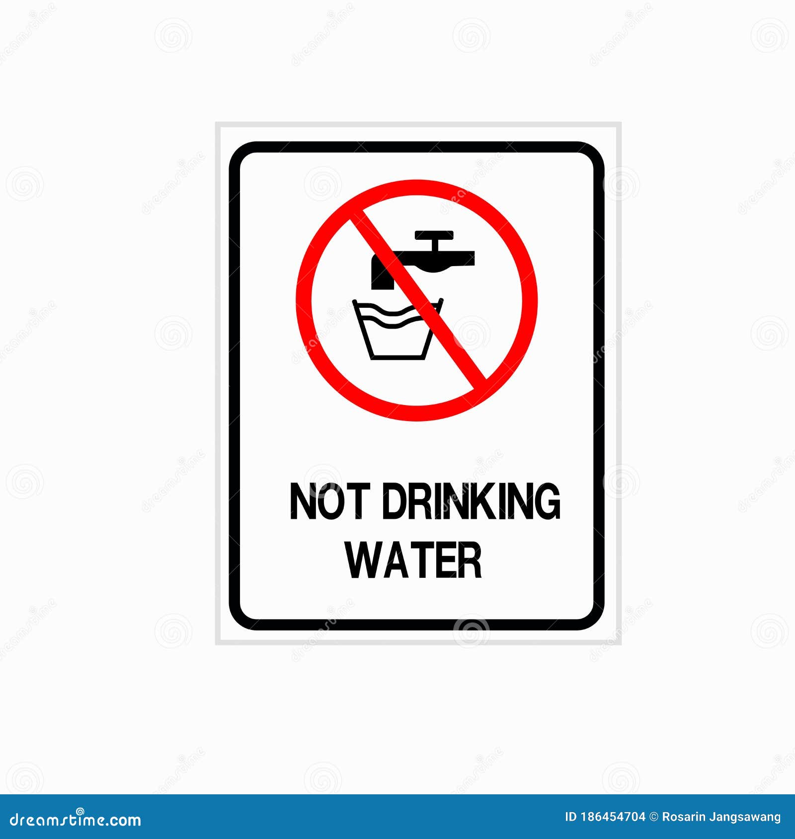 Not Drinking Water Symbol, Vector Illustration Stock Vector ...