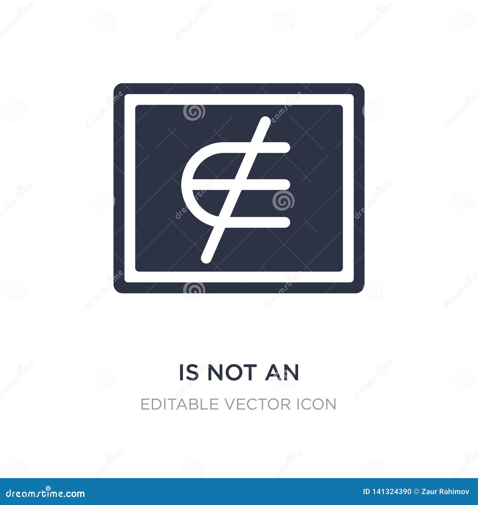 Is Not an Element of Icon on White Background. Simple Element ...