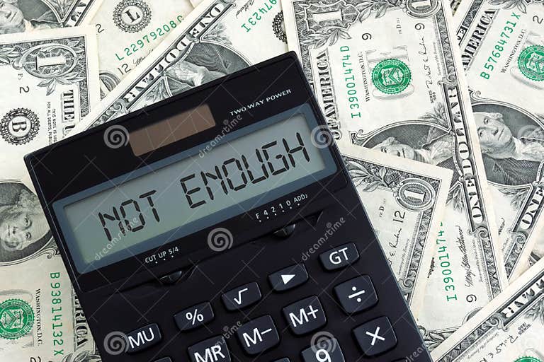 Not Enough stock photo. Image of calculation, sallary - 38274064