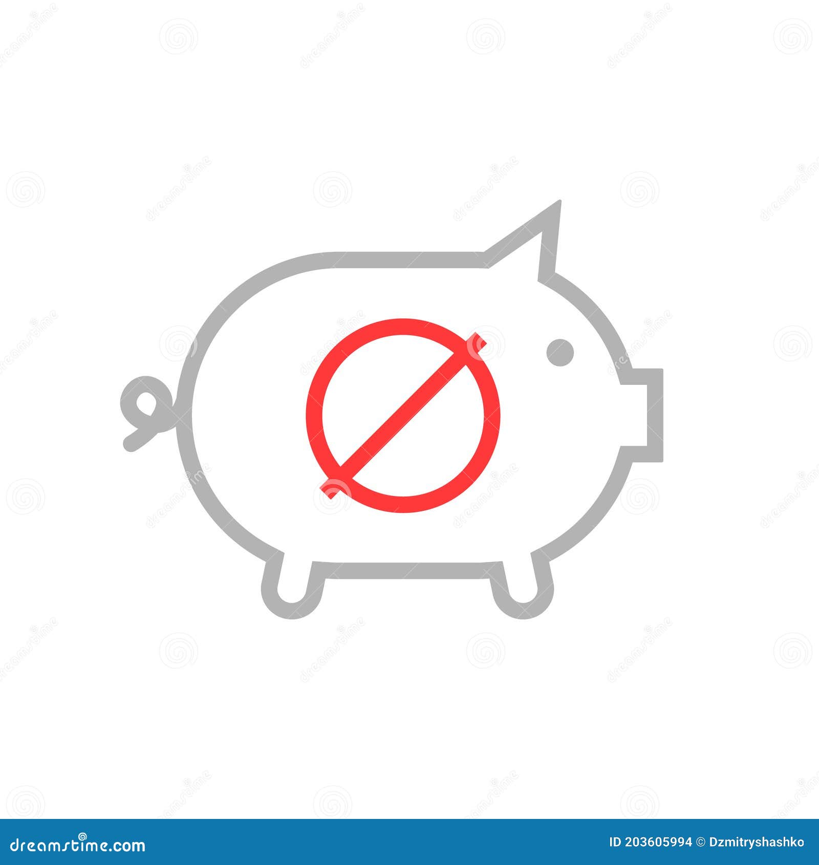 Not Enough Money Icon Vector Illustration | CartoonDealer.com #203606010