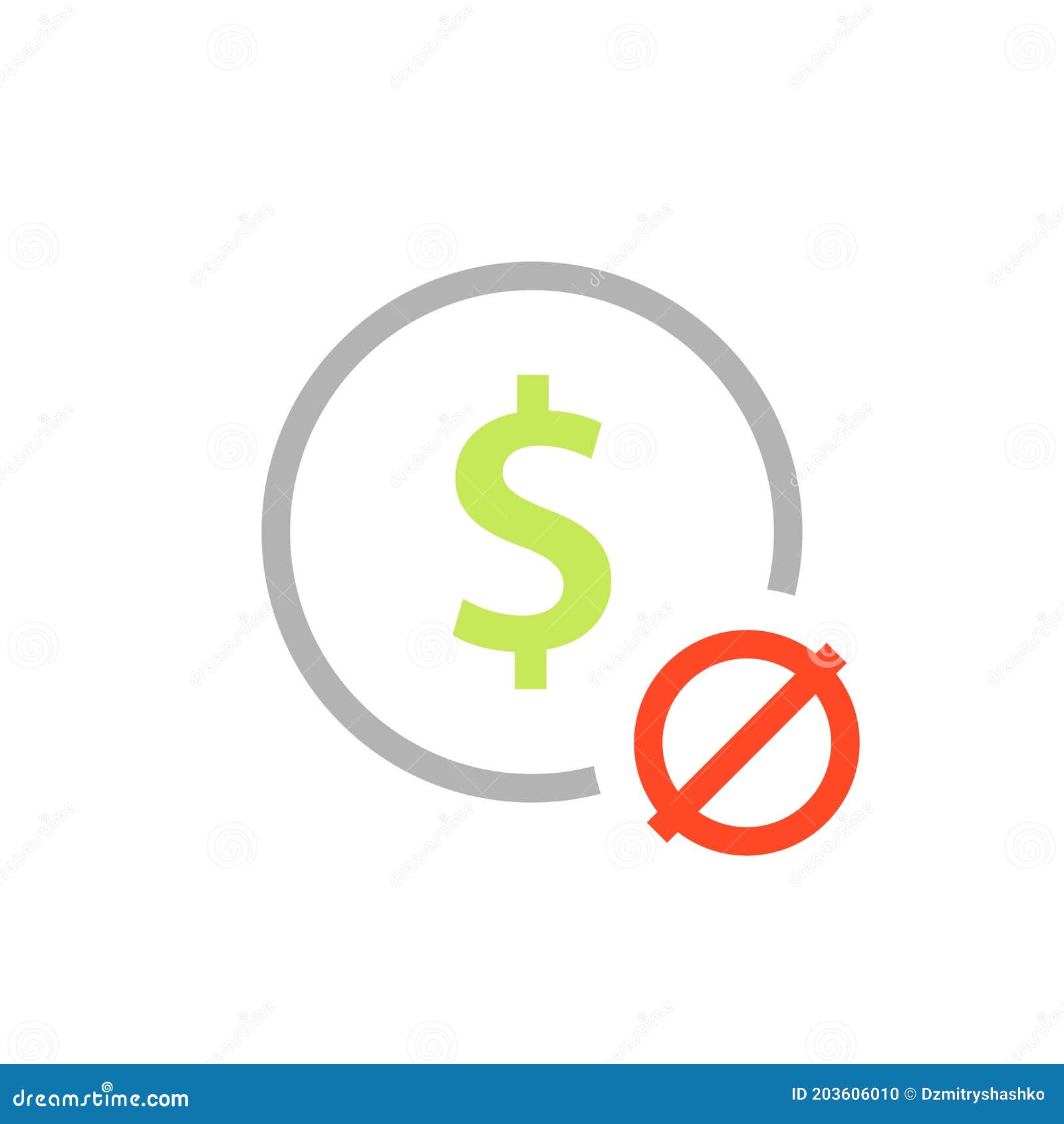 Not Enough Money Icon Vector Illustration | CartoonDealer.com #203606010