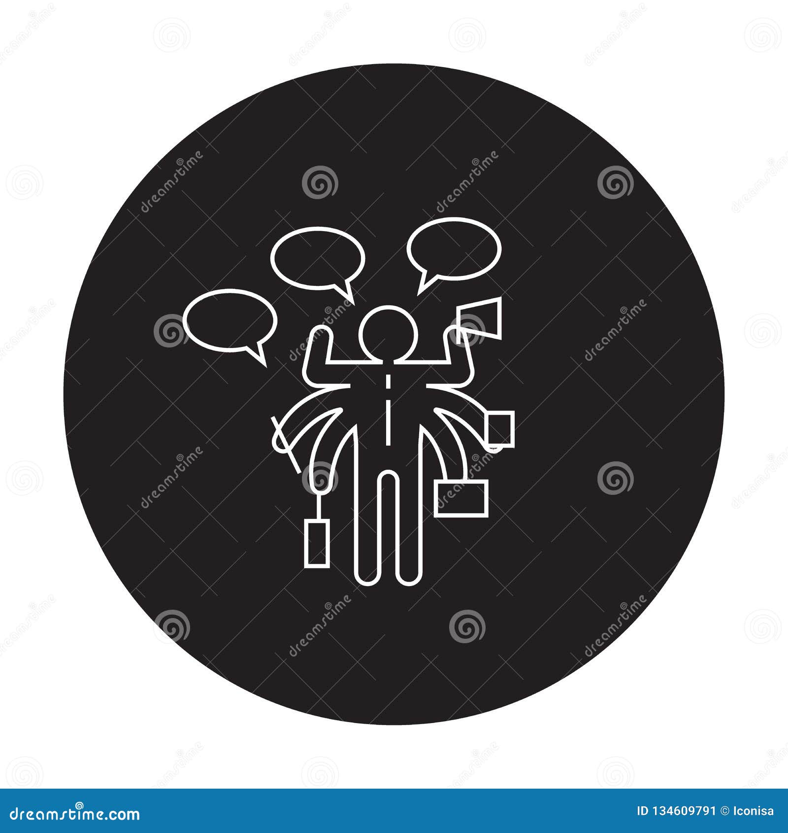 Not Enough Time Black Vector Concept Icon. Not Enough Time Flat ...