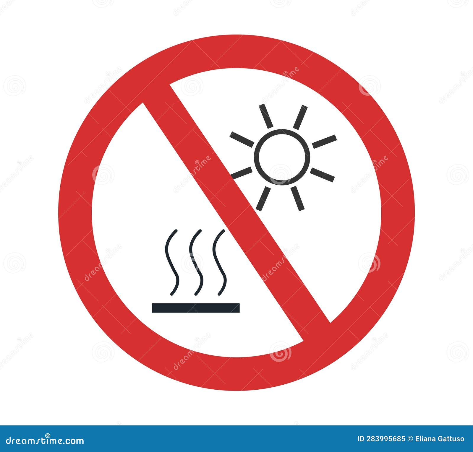 Not Expose To Direct Sunlight or Hot Surface Symbol Stock Vector ...