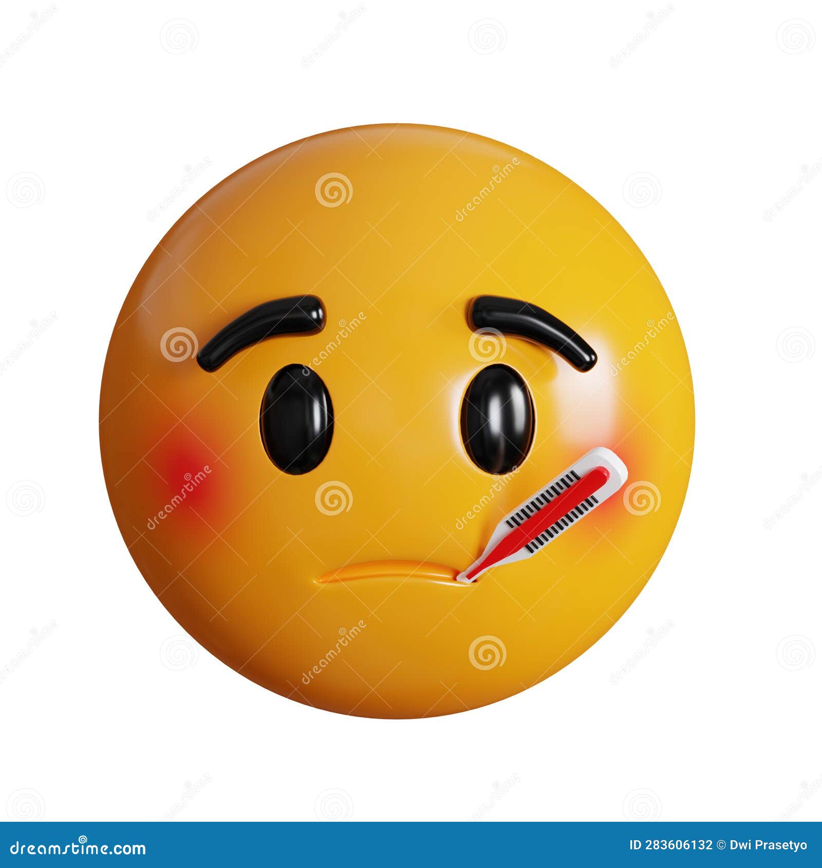 Not Feeling Well Face Emoji 3d Icon Stock Illustration - Illustration ...