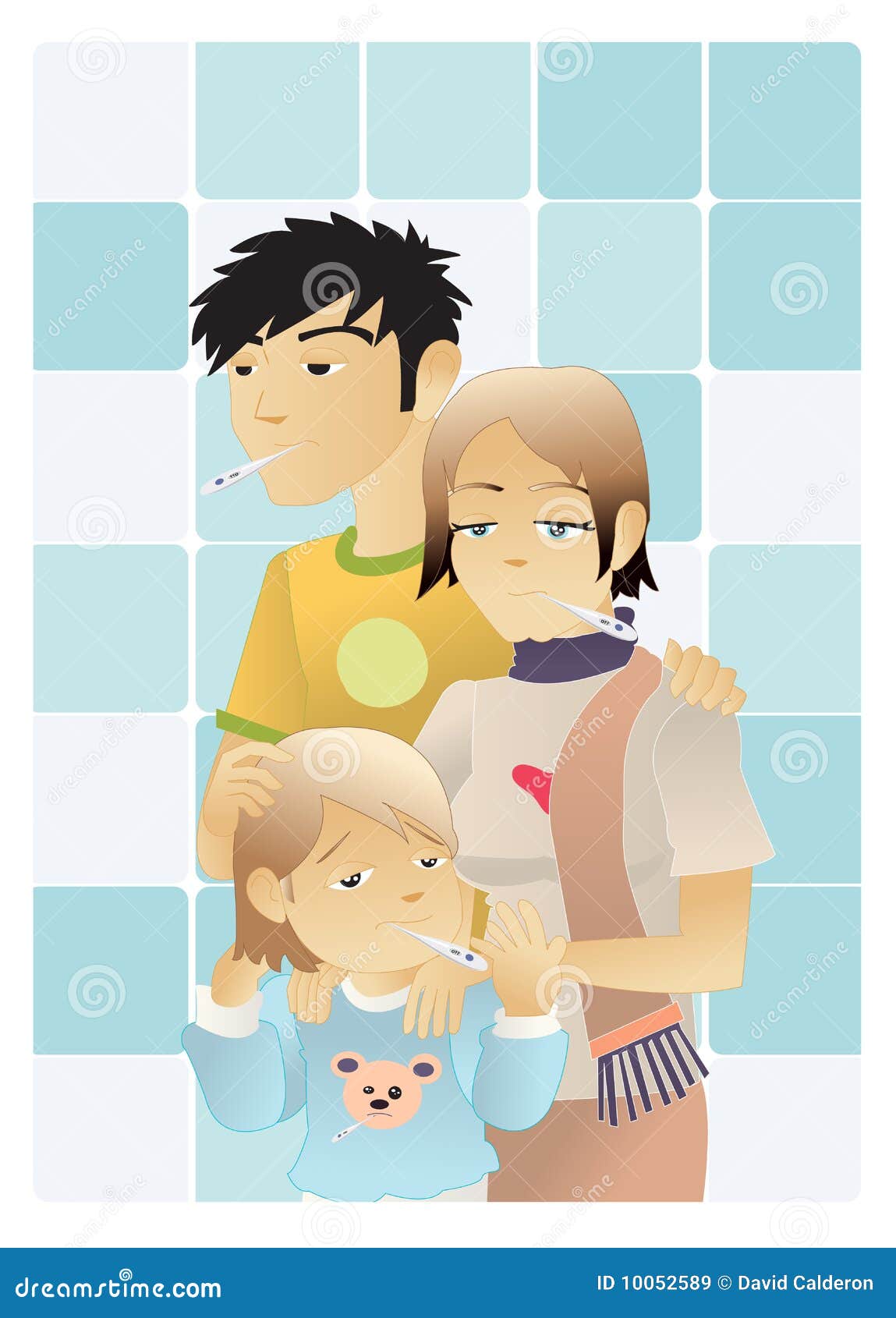 Sick Family. Vector Illustration | CartoonDealer.com #21298356