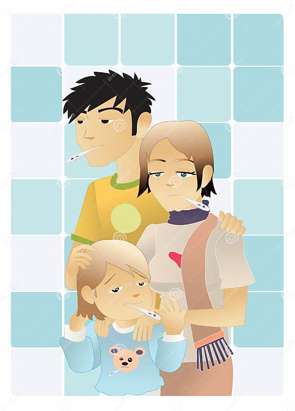 Not felling so well stock illustration. Illustration of holding - 10052589