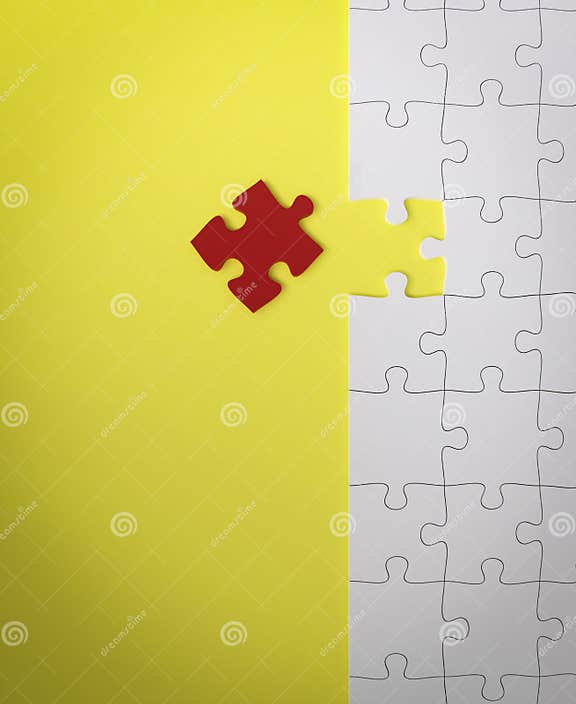 Not Fitting in Puzzle Concept 3d Render Stock Illustration ...