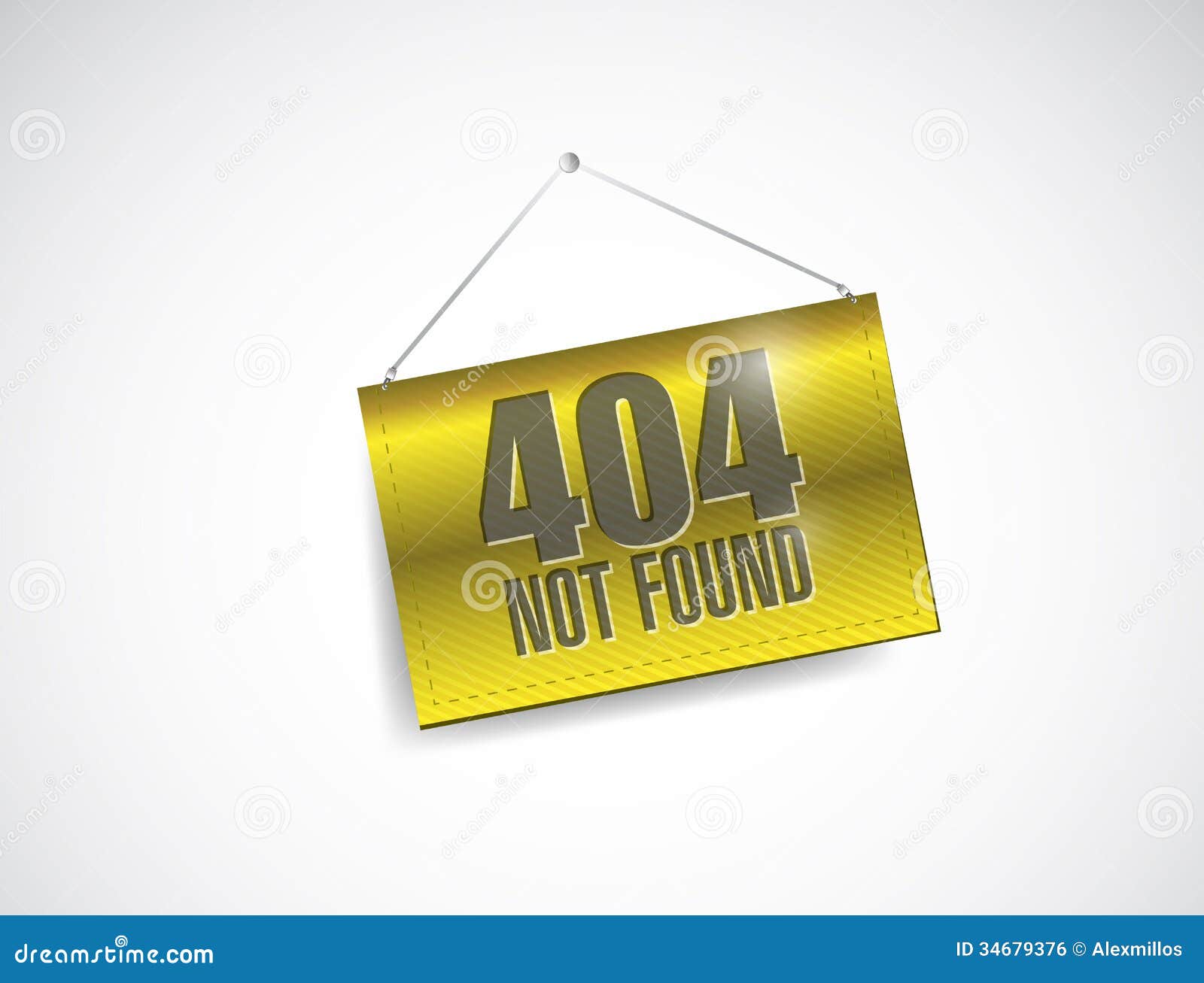 404 Not Found Hanging Banner Illustration Design Royalty Free Stock ...