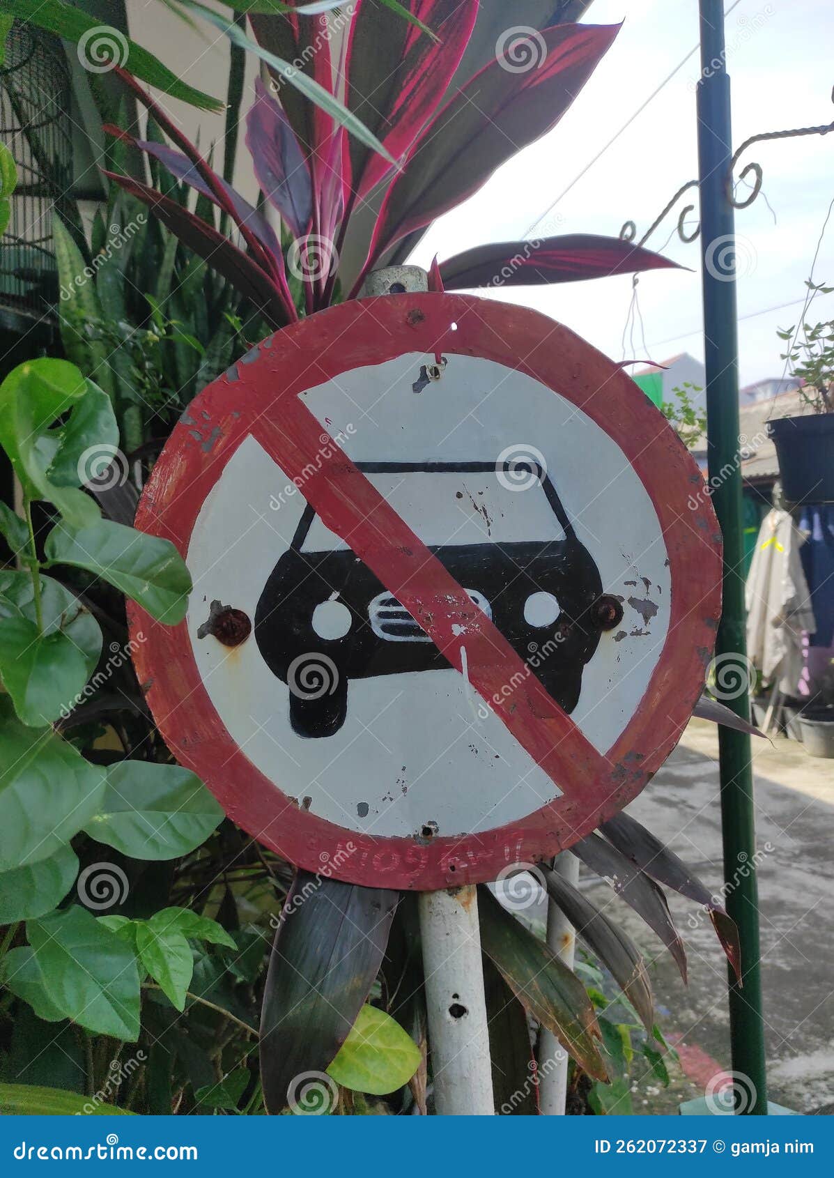 Not a Four-wheeled Vehicle Placement Area for Any Reason Stock Image ...