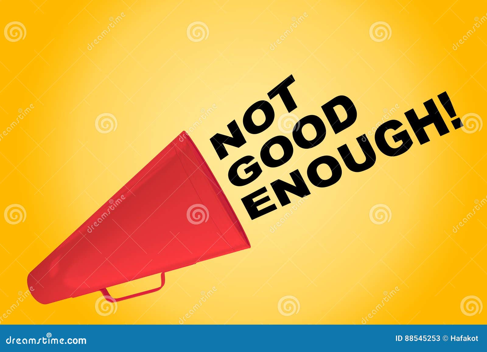 Not Good Enough! concept stock illustration. Illustration of choice ...