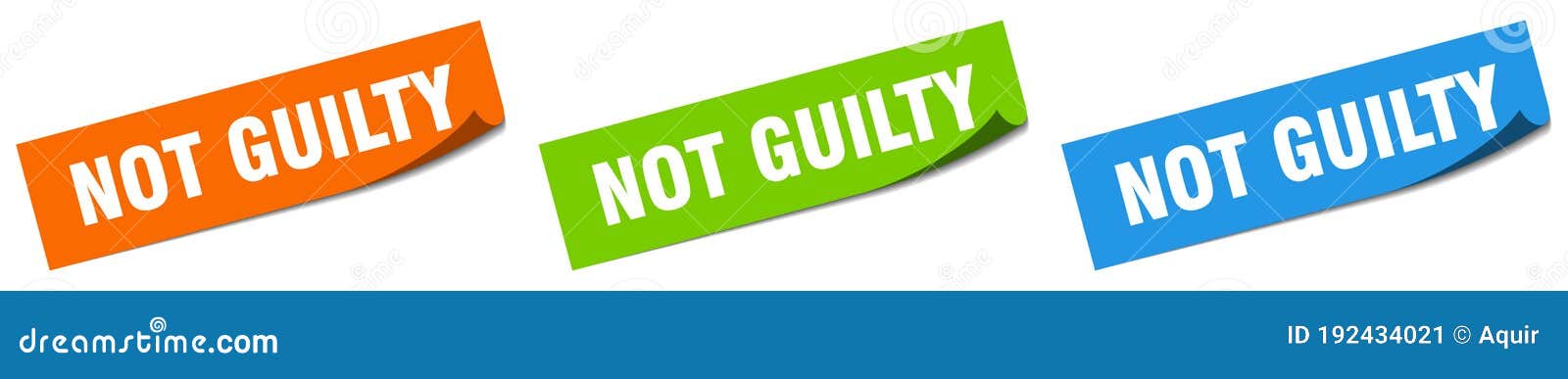 Not Guilty Banner. Not Guilty Speech Bubble Label Set. Stock Vector ...