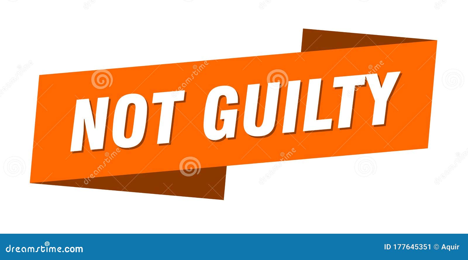 Not Guilty Banner Template. Not Guilty Ribbon Label Stock Vector ...