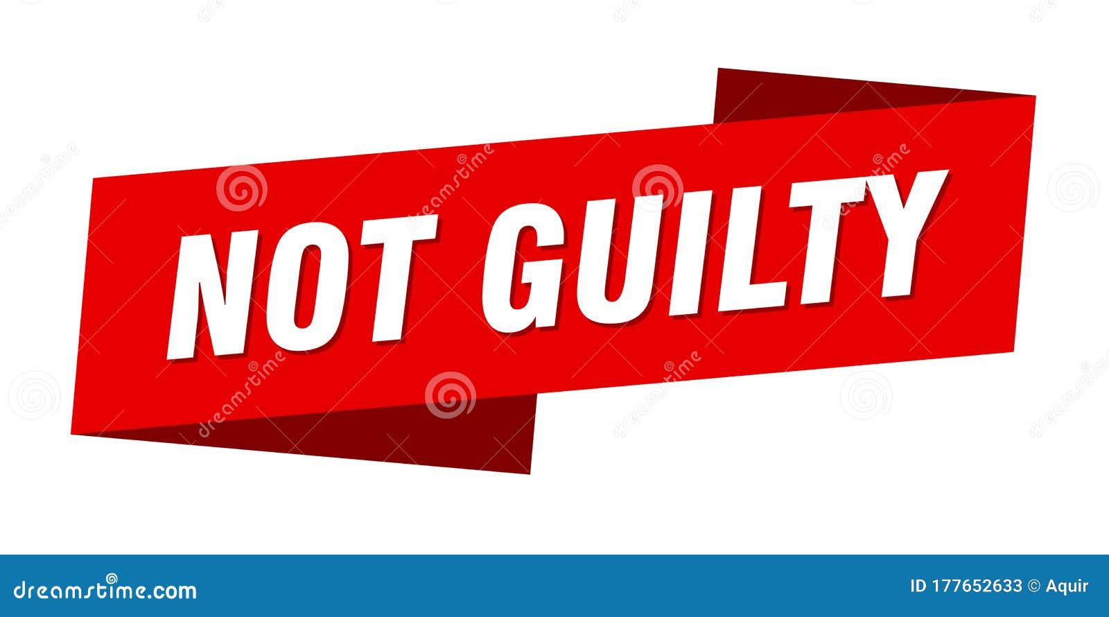 Not Guilty Banner Template. Not Guilty Ribbon Label Stock Vector ...