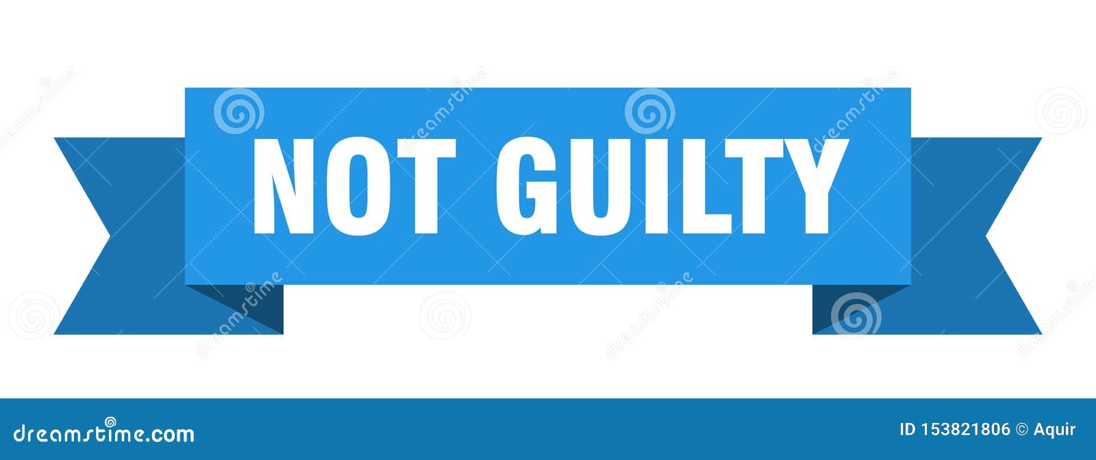 Not guilty ribbon. stock vector. Illustration of blue - 153821806