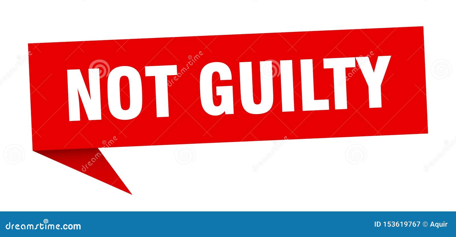 Not guilty speech bubble. stock vector. Illustration of bubble - 153619767