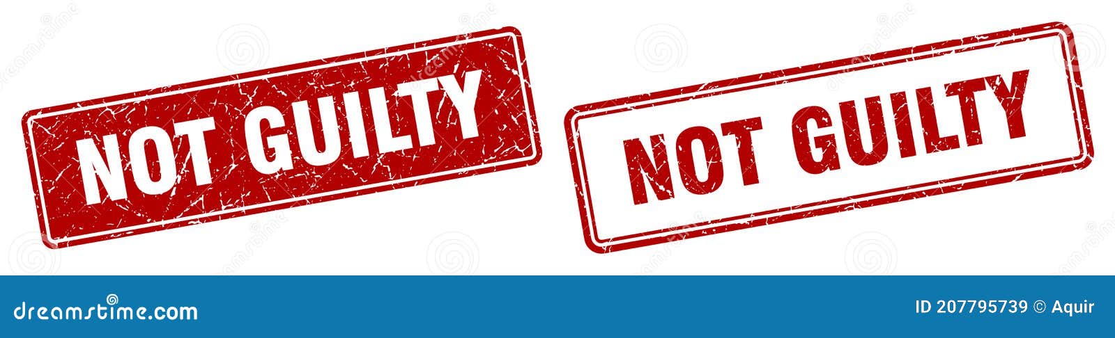 Not Guilty Stamp Set. Not Guilty Square Grunge Sign Stock Vector ...