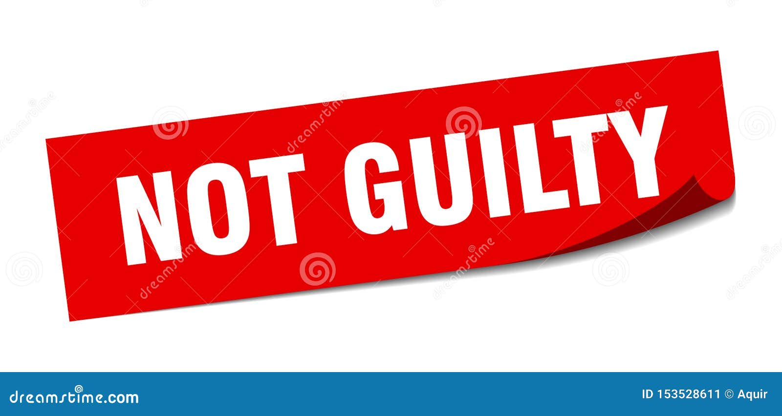 Not guilty sticker. stock vector. Illustration of paper - 153528611