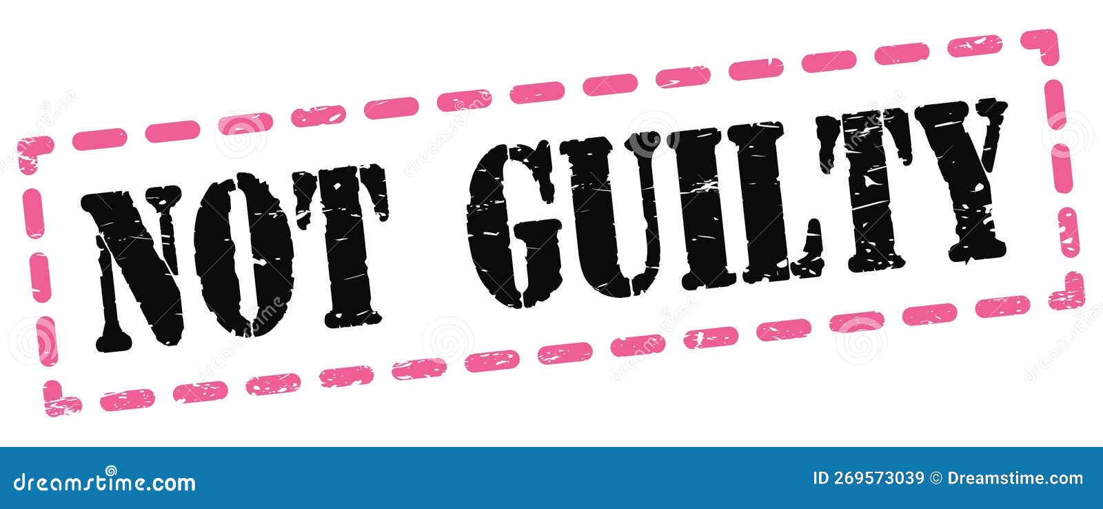 NOT GUILTY Text Written on Pink-black Stamp Sign Stock Illustration ...