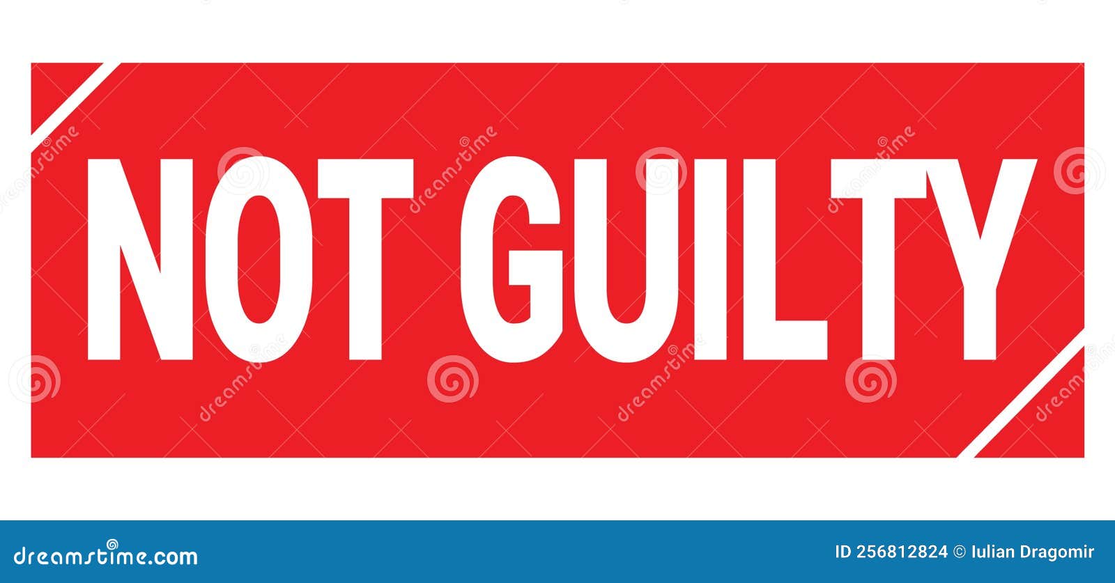 NOT GUILTY Text Written on Red Stamp Sign Stock Illustration ...
