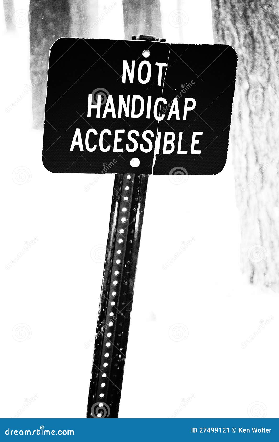 Not Handicap Accessible Sign Stock Image - Image of black, prevent ...