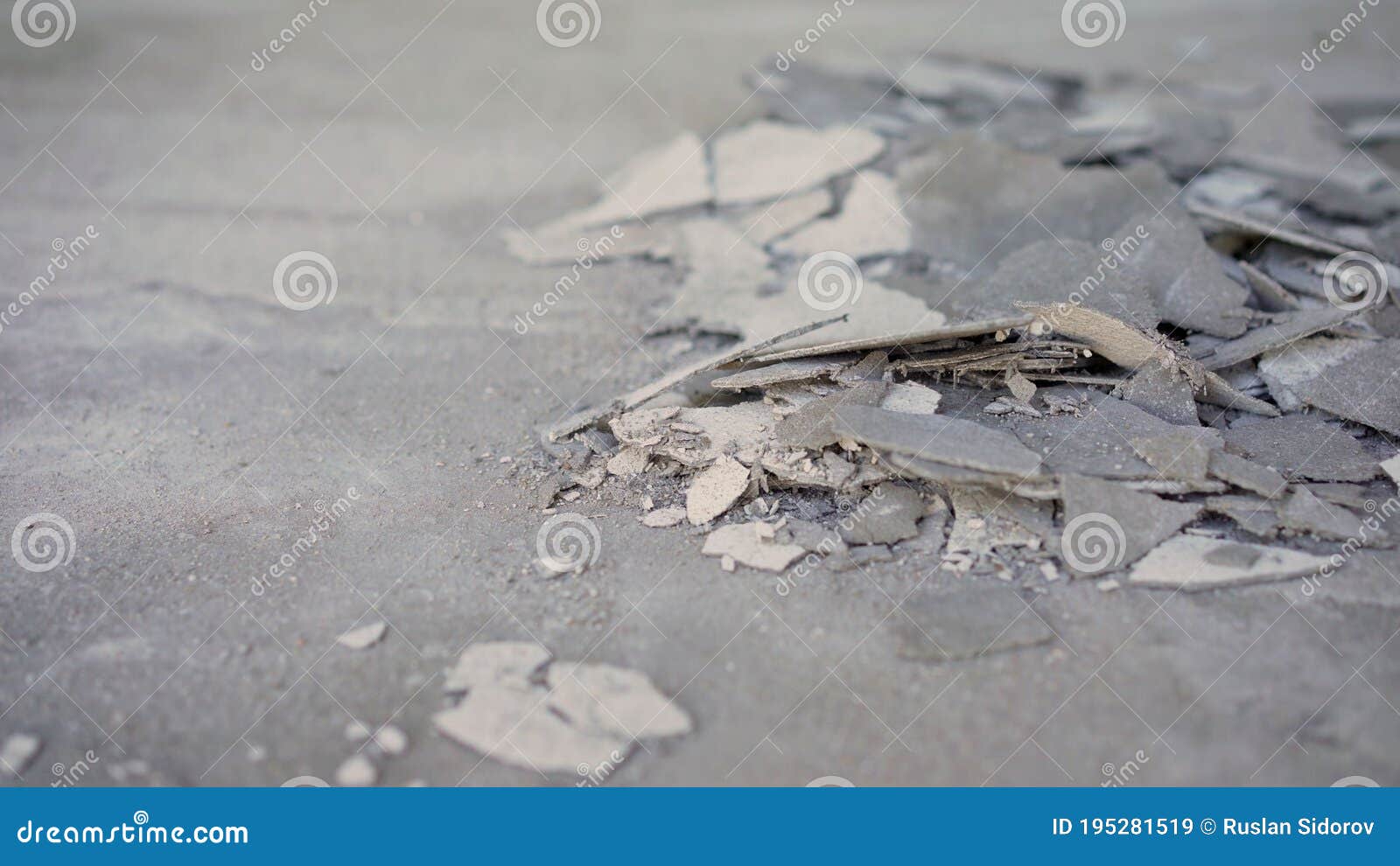 Defective Putty on the Floor. Not High Quality Plaster. Poor Quality ...