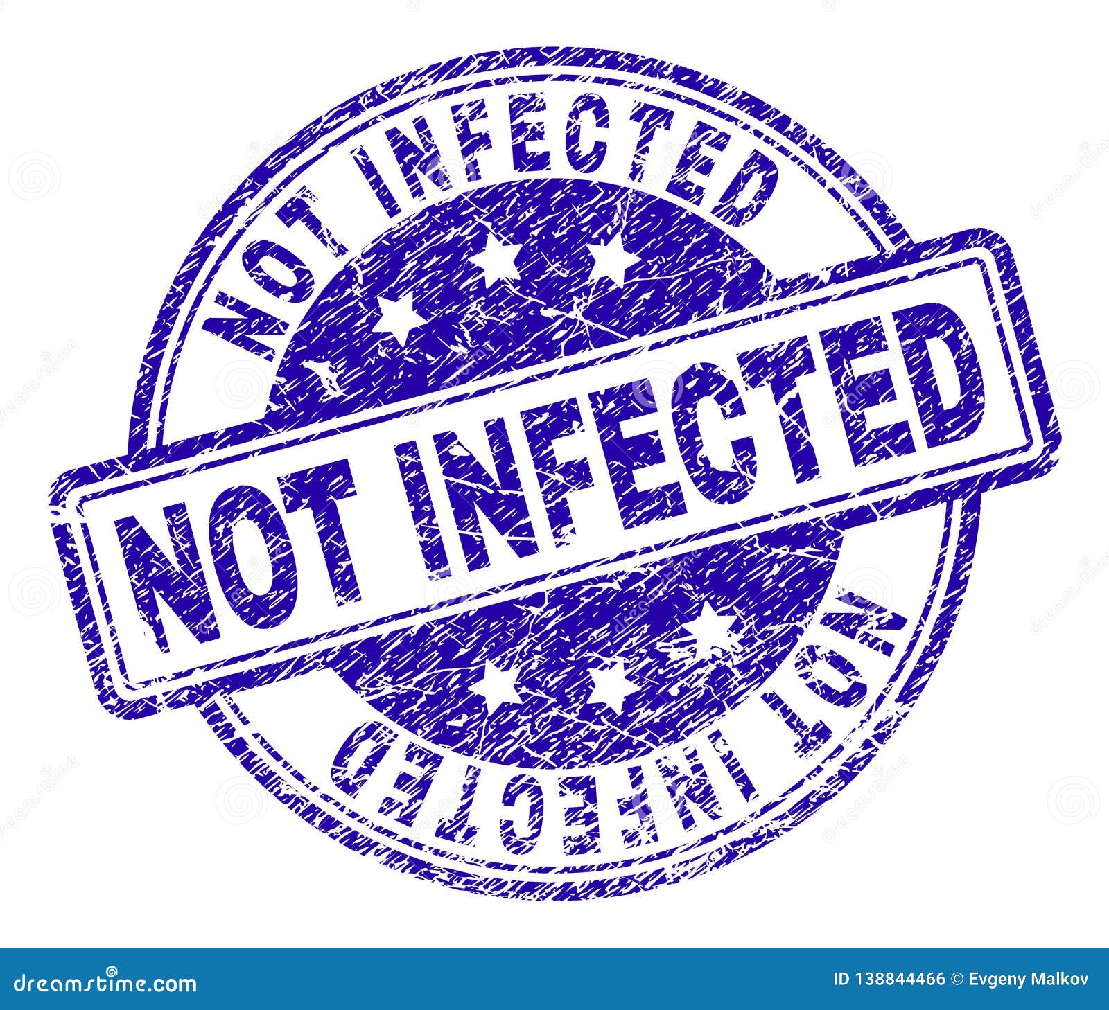 Scratched Textured NOT INFECTED Stamp Seal Stock Vector - Illustration ...