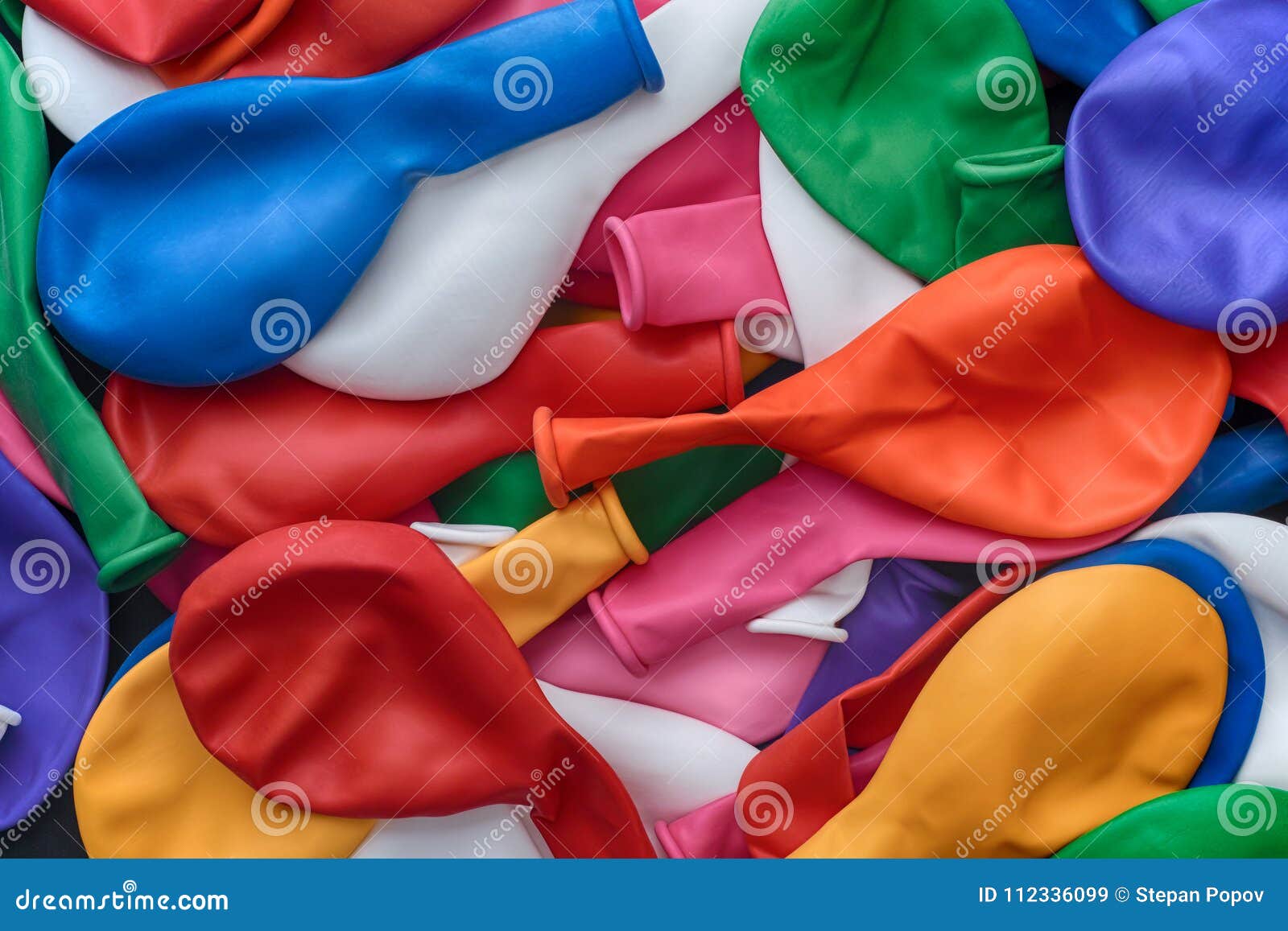 Not inflated balloons heap stock image. Image of celebration - 112336099