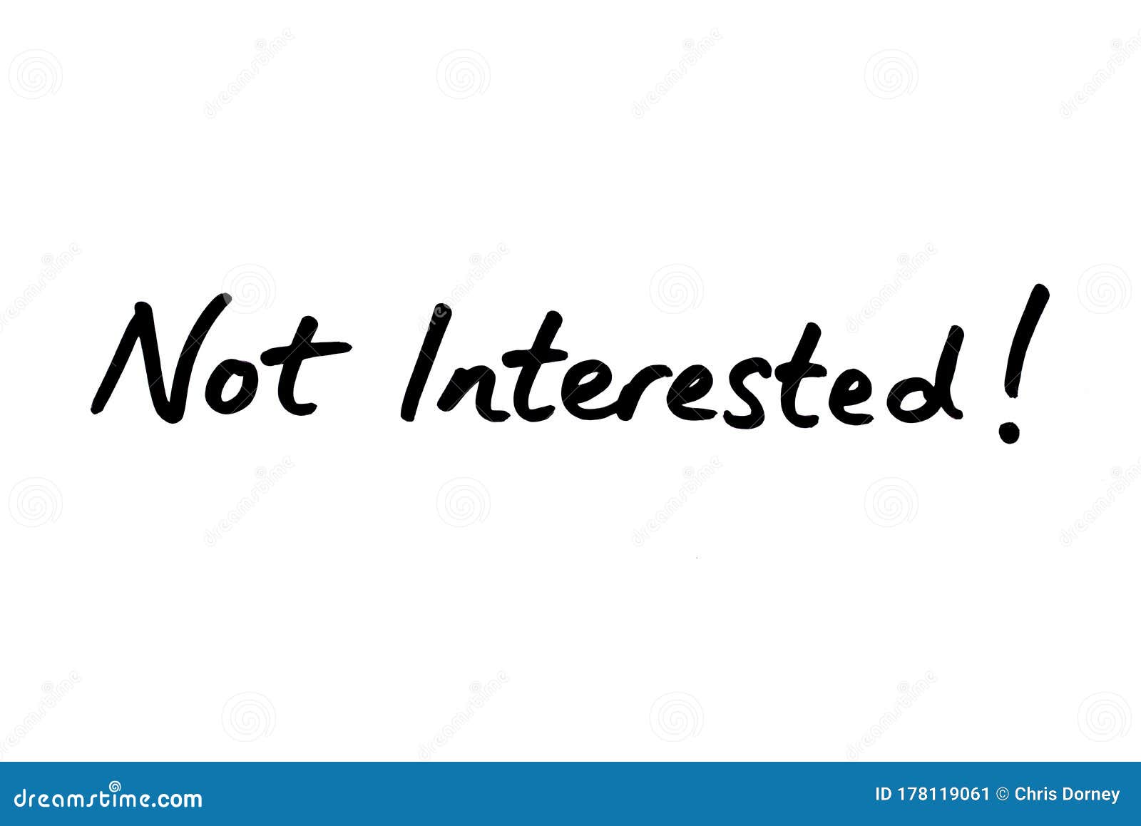 Not Interested stock illustration. Illustration of interesting - 178119061