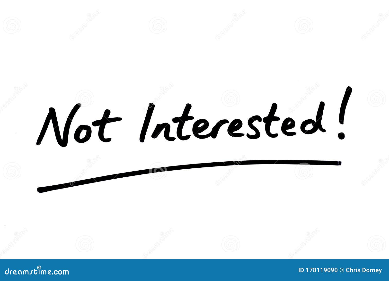 Not Interested stock illustration. Illustration of uninterested - 178119090