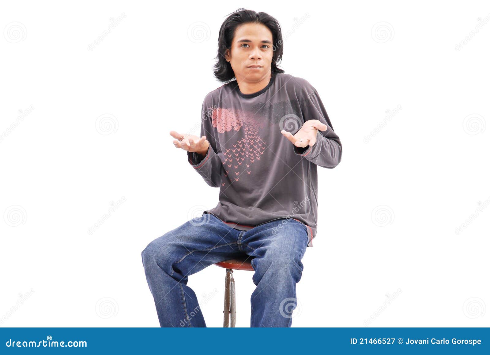 Not Knowing stock image. Image of sitting, solution, islander - 21466527