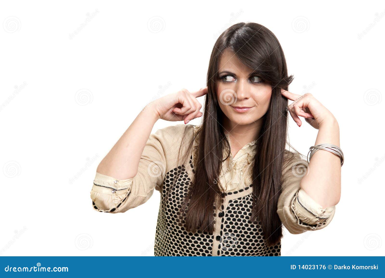 Not listening stock photo. Image of dressed, attractive - 14023176