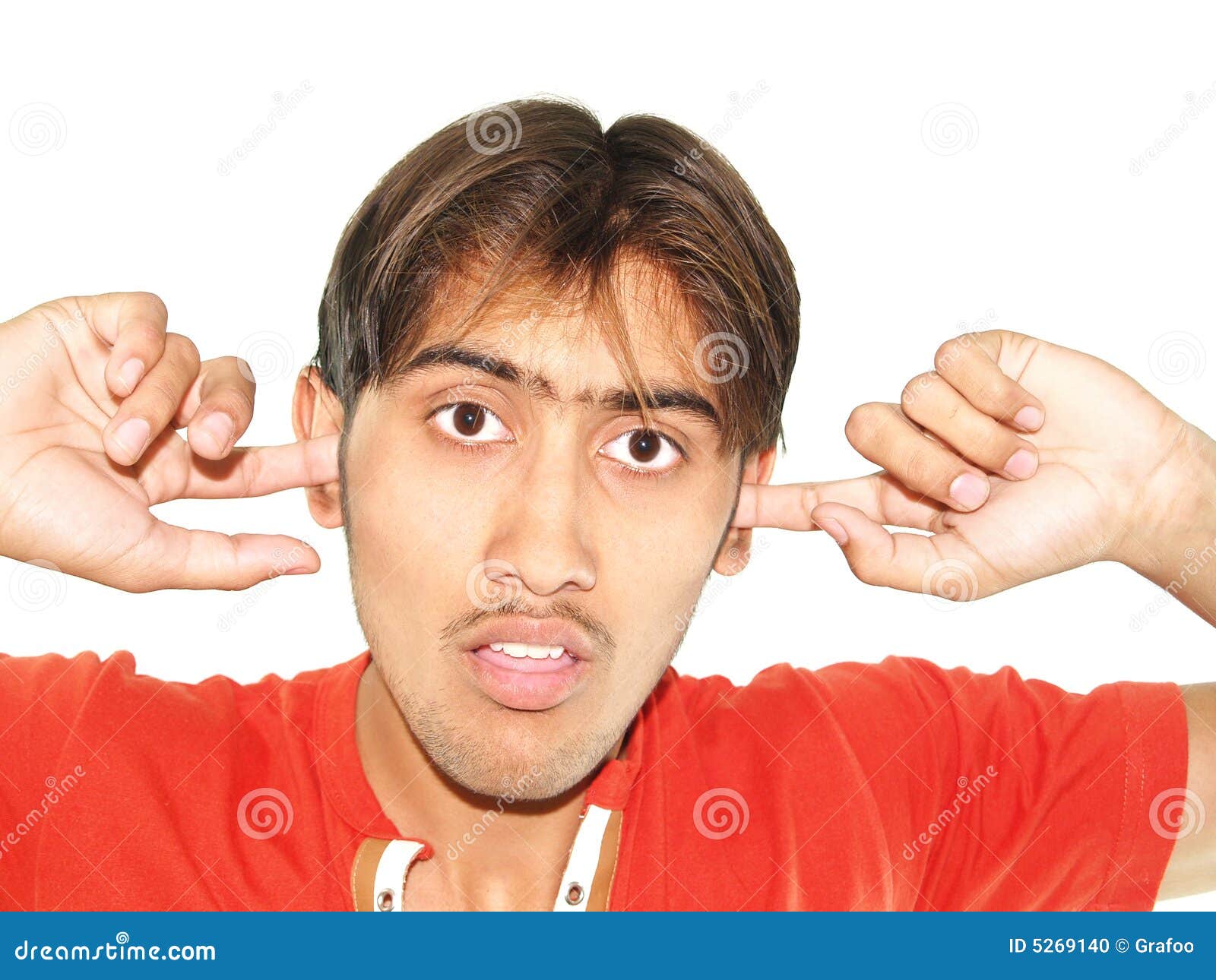 Not listening stock photo. Image of listening, plugging - 5269140