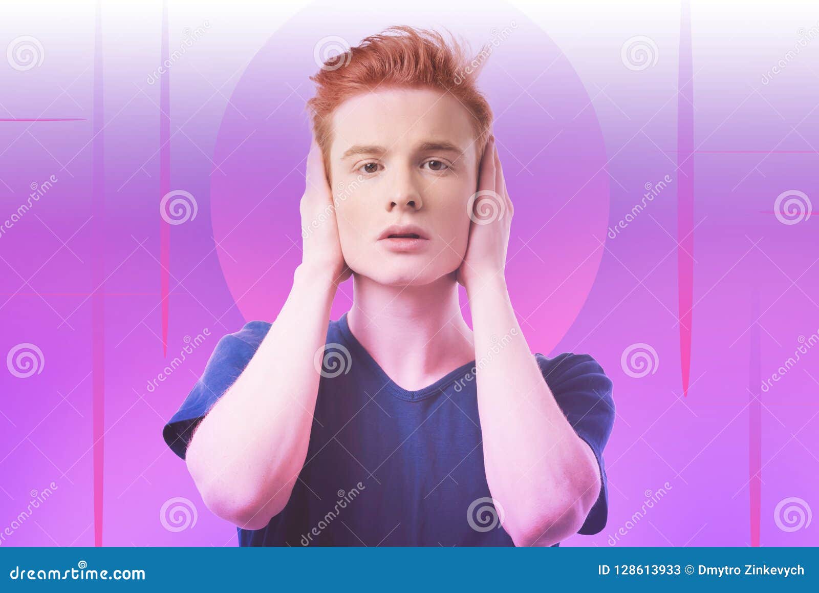 Innocent Adorable Guy Abstracting Stock Image Image Of Background Emotions 128613933