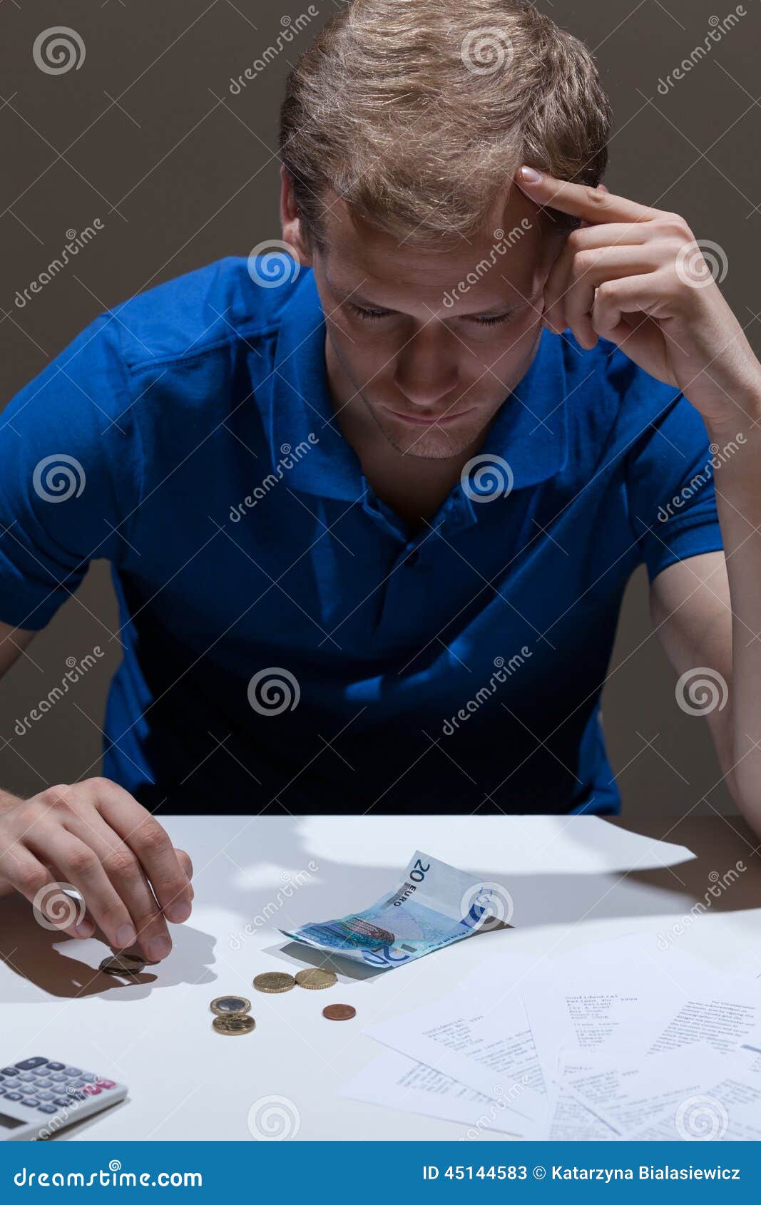 Not much money for bills stock image. Image of problem - 45144583