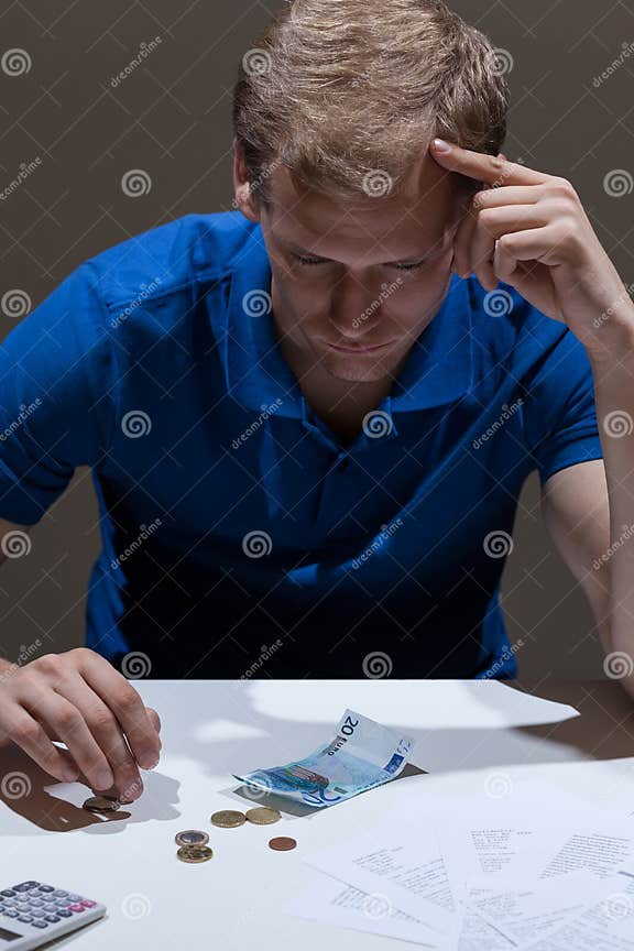 Not much money for bills stock image. Image of problem - 45144583