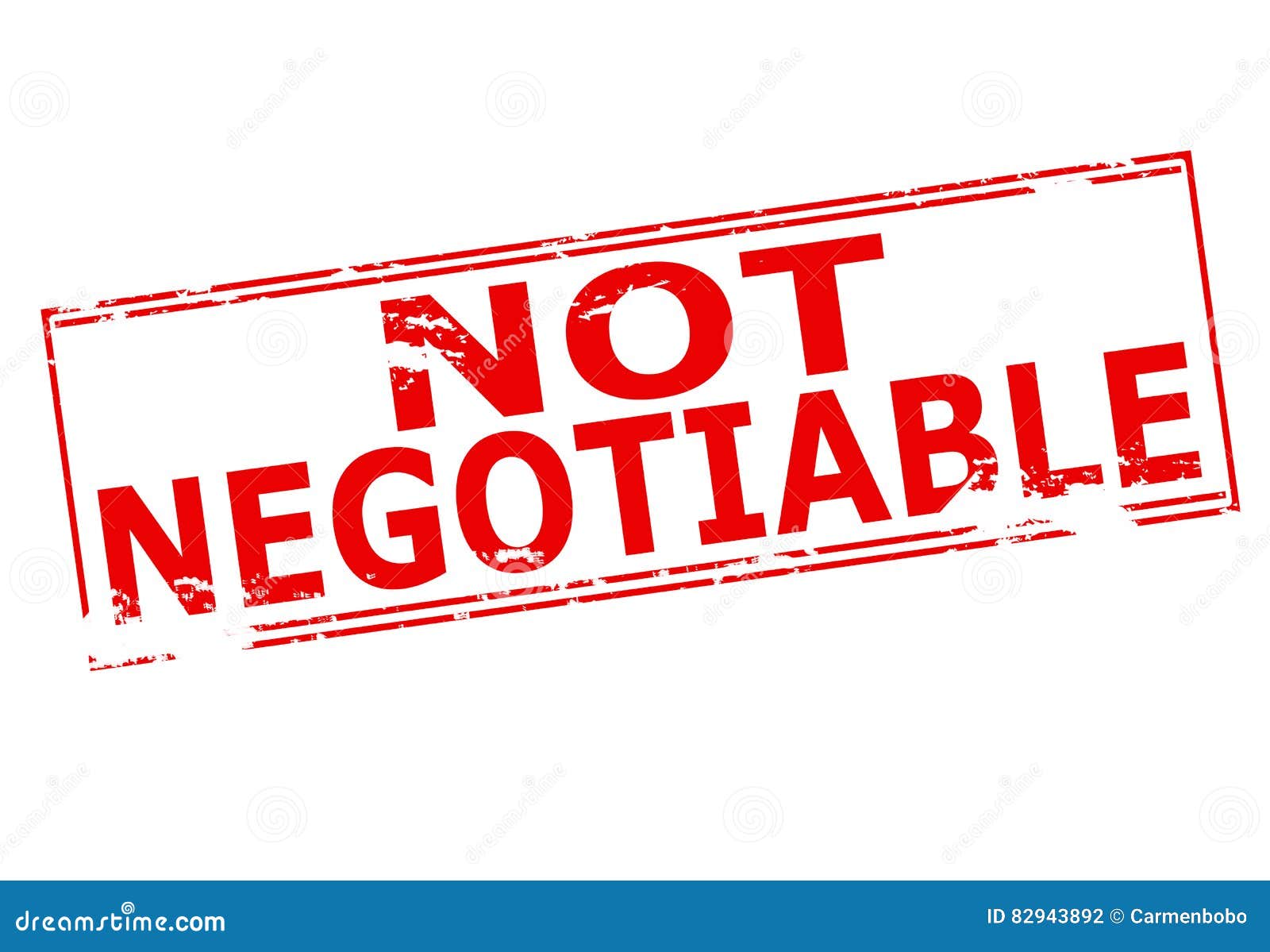 Not negotiable stock illustration. Illustration of miscellaneous - 82943892