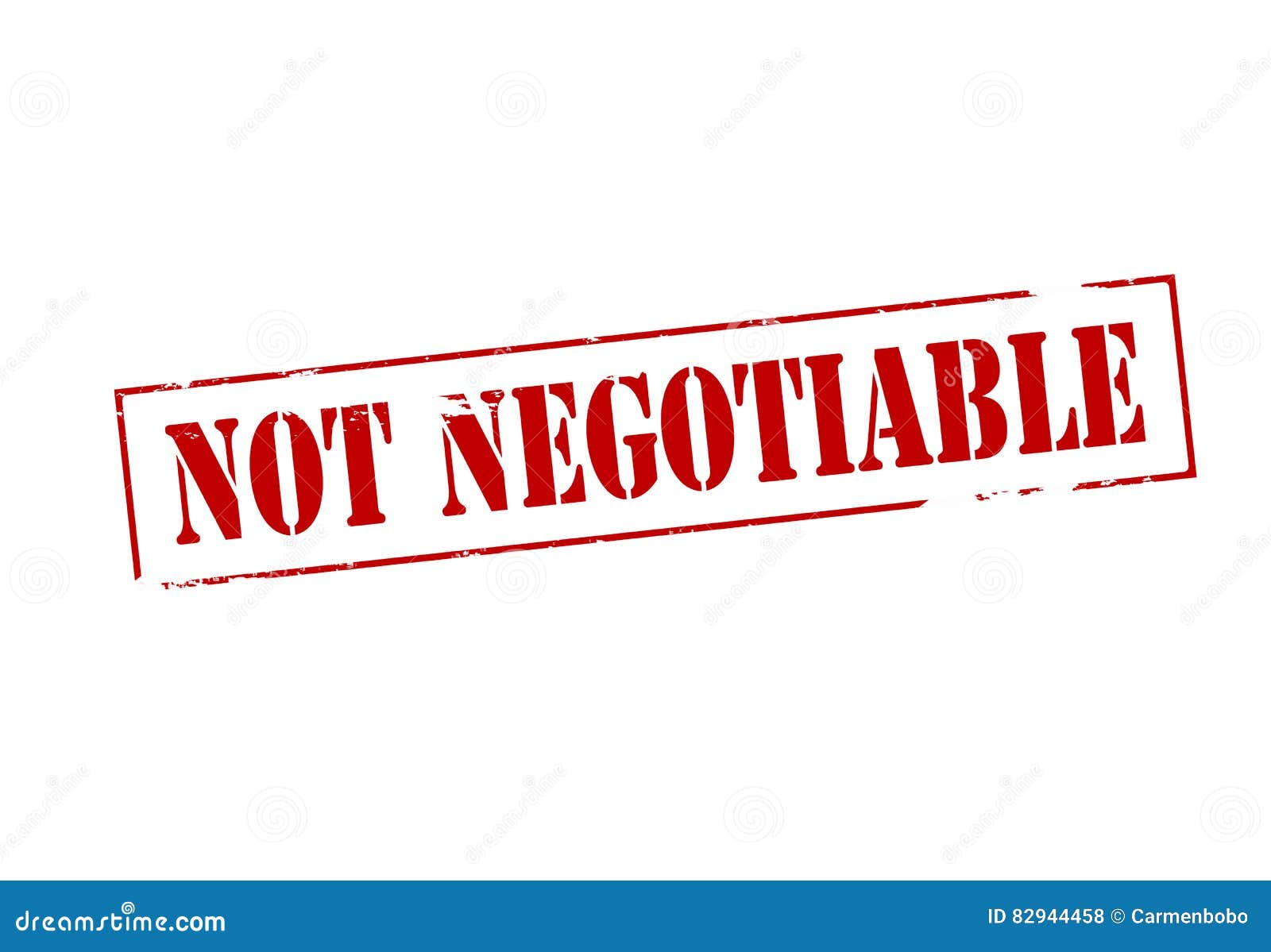 Not negotiable stock illustration. Illustration of inside - 82944458