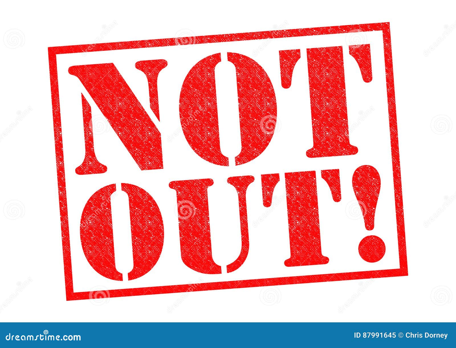 NOT OUT! stock image. Image of isolated, cricket, sign - 87991645