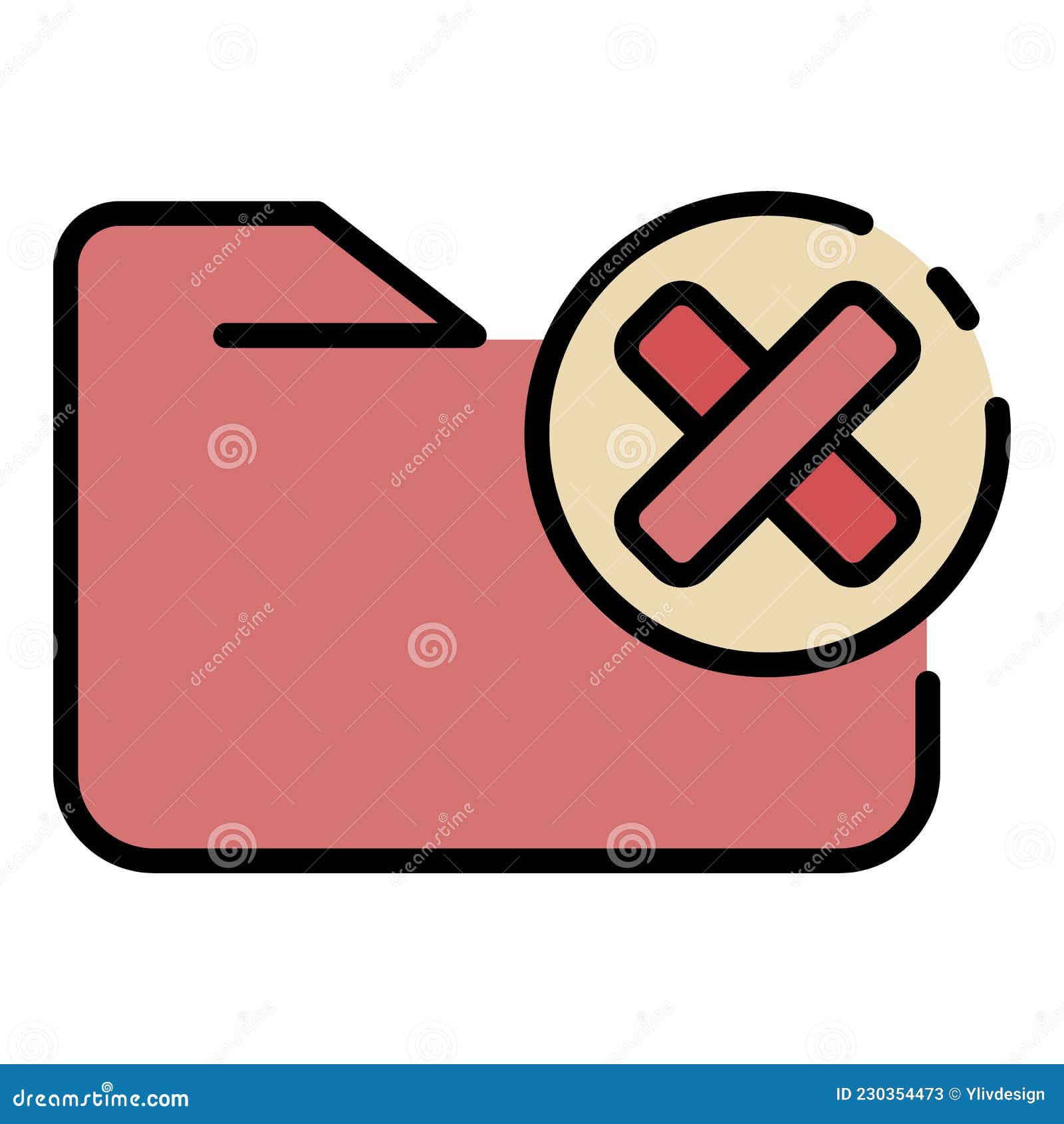 Not Protected Folder Icon Color Outline Vector Stock Vector ... Not Protected Folder Icon Color Outline Vector Stock Vector ...