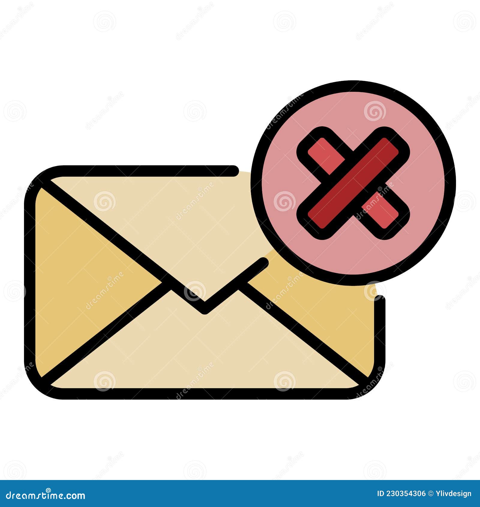 Not Receive Mail Icon Color Outline Vector Stock Vector - Illustration ... Not Receive Mail Icon Color Outline Vector Stock Vector - Illustration ...