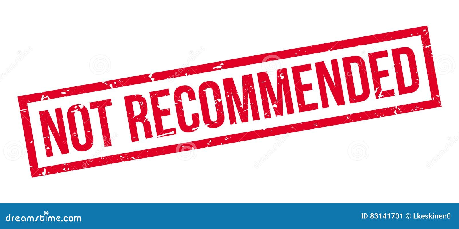 Not Recommended Rubber Stamp Stock Illustration - Illustration of ...