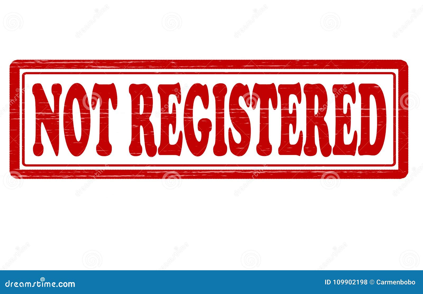 Not registered stock illustration. Illustration of registered - 109902198