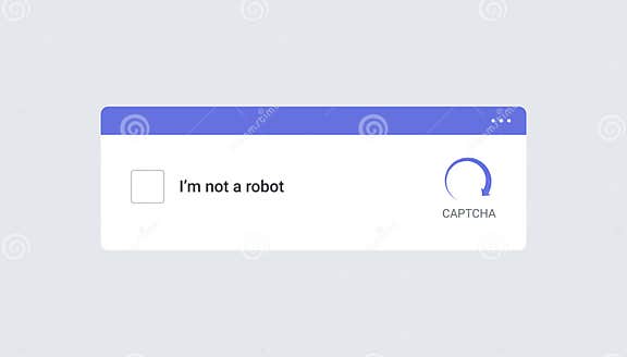 Not Robot Captcha Vector Test Image Obstacle Computer. Captcha Code ...