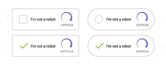 Not Robot Captcha Vector Test Image Obstacle Computer. Captcha Code ...