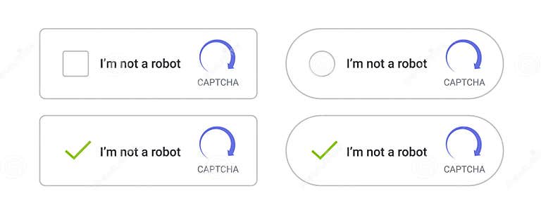 Not Robot Captcha Vector Test Image Obstacle Computer. Captcha Code ...