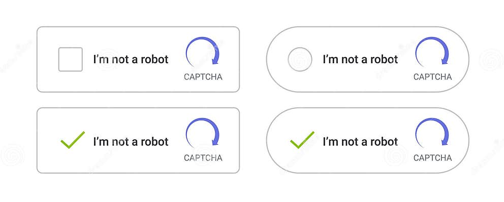 Not Robot Captcha Vector Test Image Obstacle Computer. Captcha Code ...