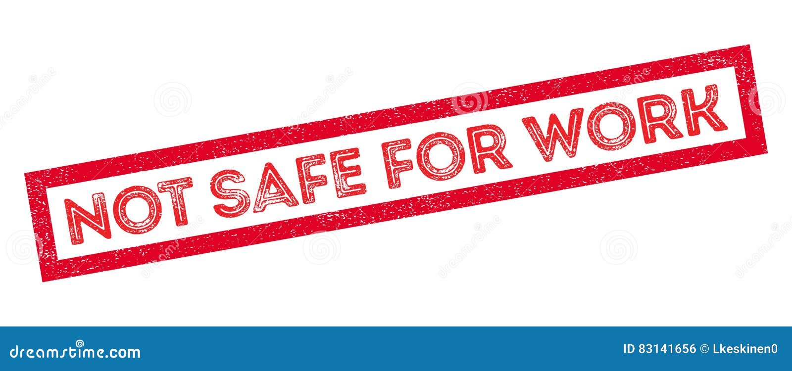 Not Safe for Work Rubber Stamp Stock Illustration - Illustration of ...